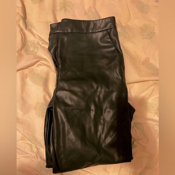 Primark | Pants & Jumpsuits | Emerald Green Leather Fake Pants | Poshmark